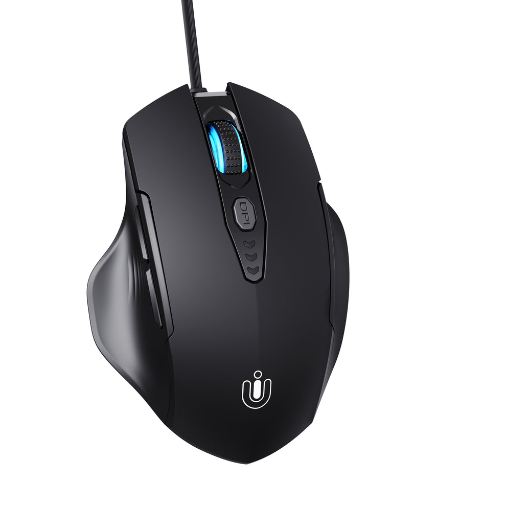 Uineer 7200DPI Wired Mouse - 6-Button Ergonomic, 1.5M USB for PC/Lapto ...